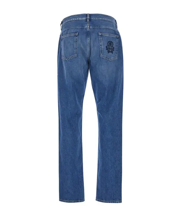 Dolce & Gabbana Slim-fit Embroidered Logo Jeans