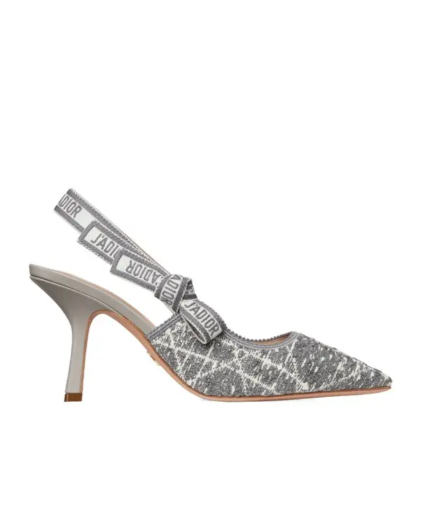 Dior J'adior Slingback Pumps With Bow Detailing - Gray