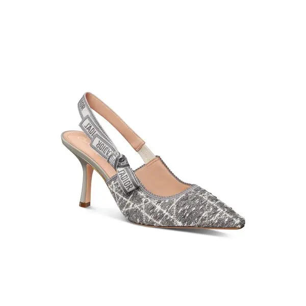 Dior J'adior Slingback Pumps With Bow Detailing - Gray