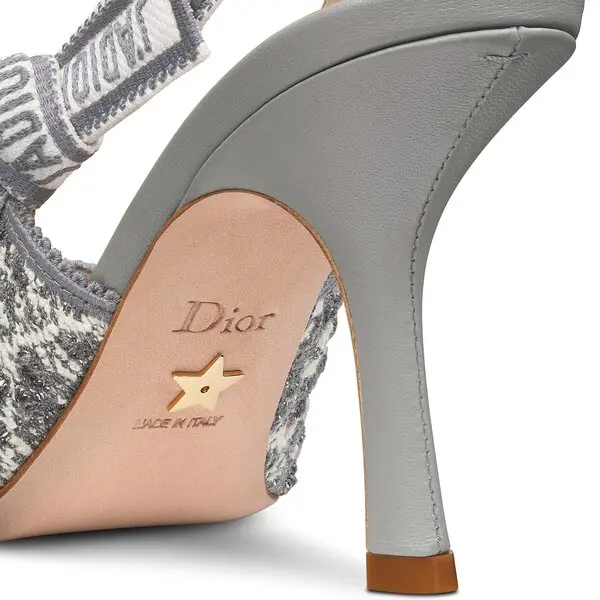 Dior J'adior Slingback Pumps With Bow Detailing - Gray
