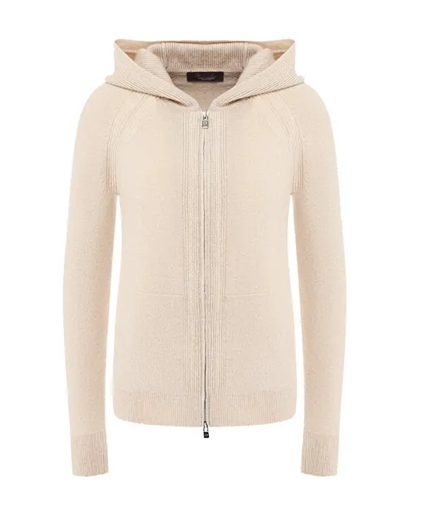 Loro Piana Zip-up Hooded Knitted Cardigan
