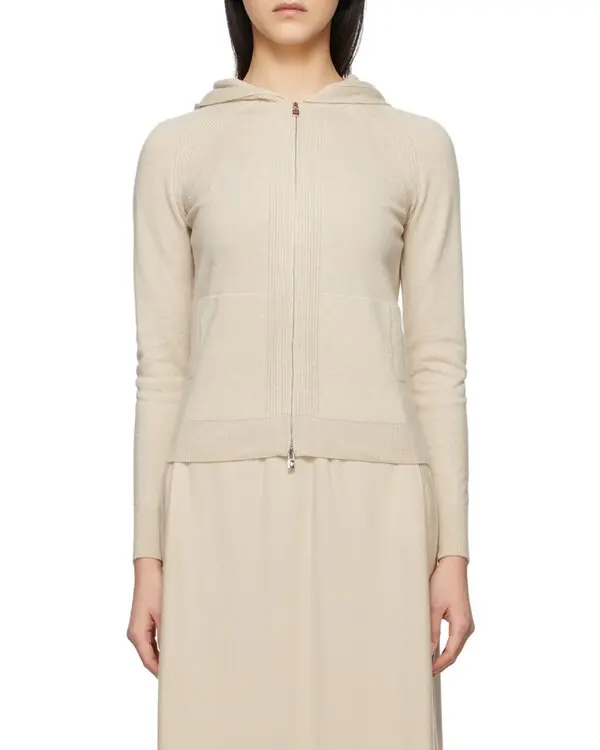 Loro Piana Zip-up Hooded Knitted Cardigan