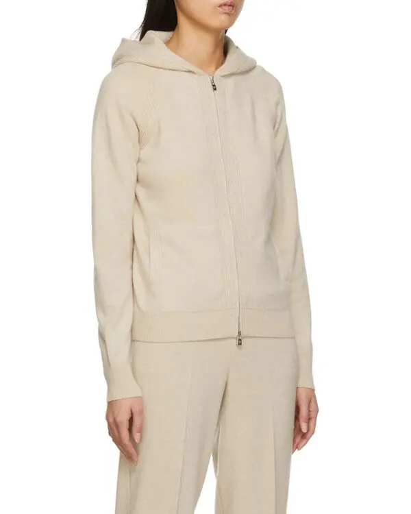 Loro Piana Zip-up Hooded Knitted Cardigan