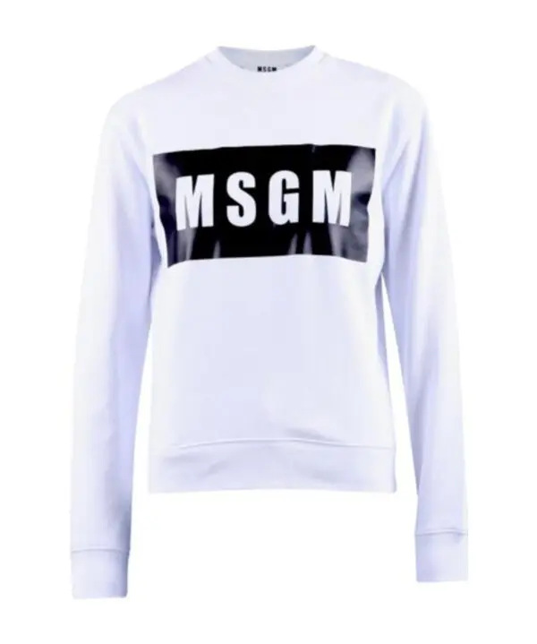 MSGM Logo Sweatshirt - White