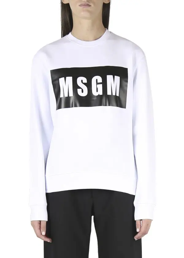 MSGM Logo Sweatshirt - White