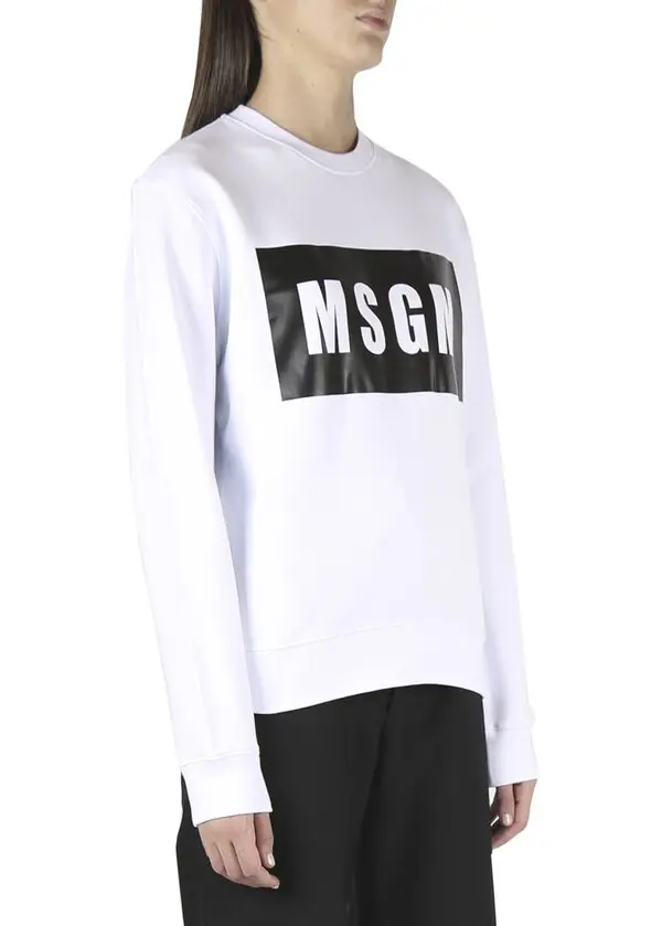 MSGM Logo Sweatshirt - White