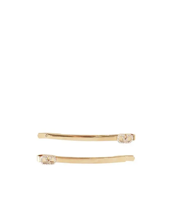 Valentino Garavani Vlogo Signature Embellished Hair Clips - No