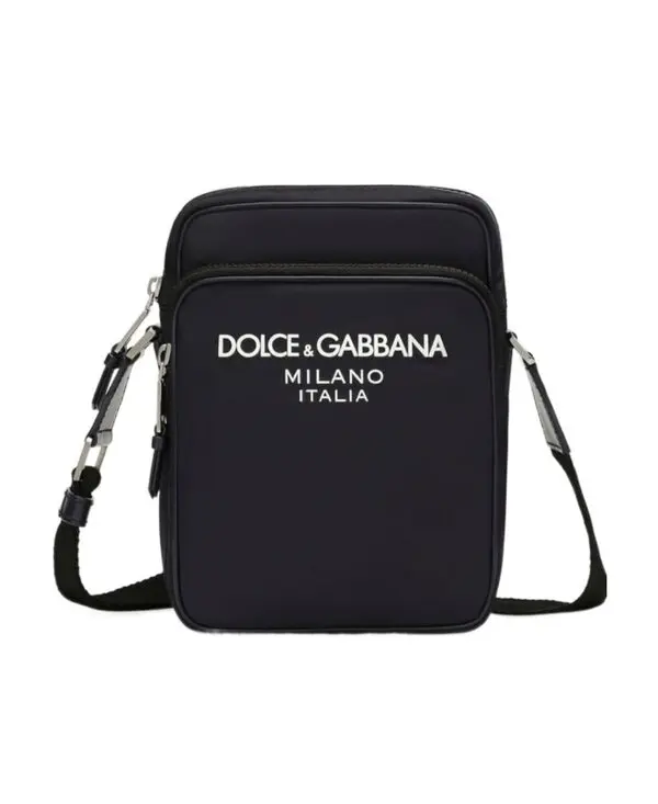 Dolce & Gabbana Logo Print Shoulder Bag - Black