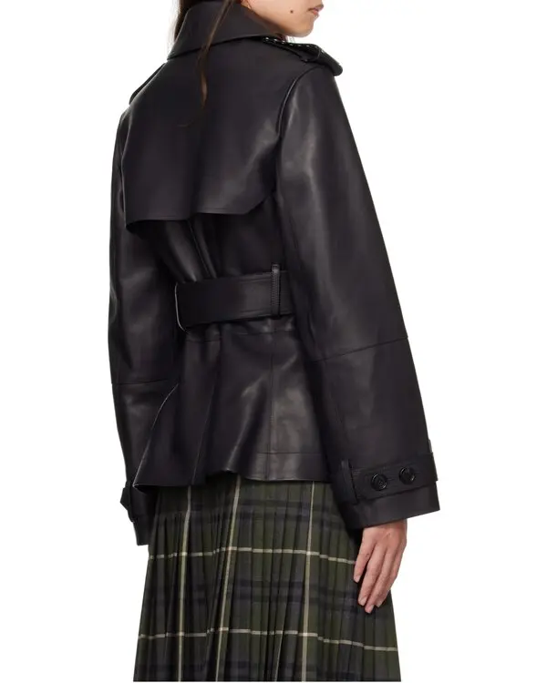 Burberry Belted Collared Trench Jacket