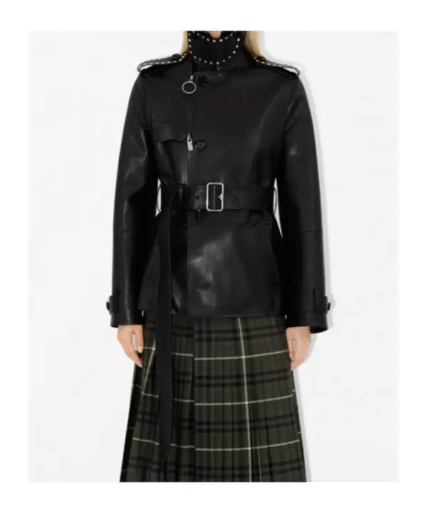 Burberry Belted Collared Trench Jacket