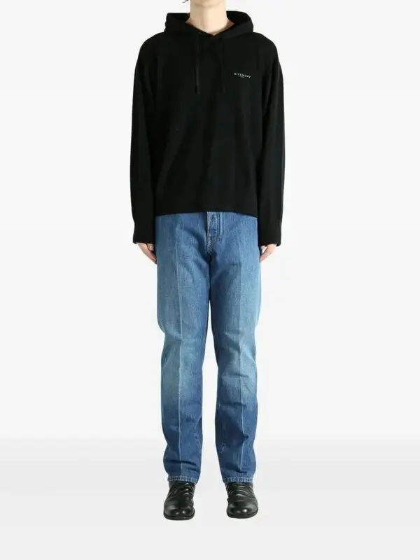 Givenchy Paris Signature Embroidered Drawstring Hoodie