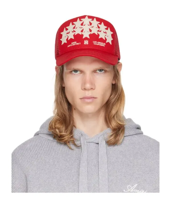 Amiri Pattern Decal Baseball Cap - Red