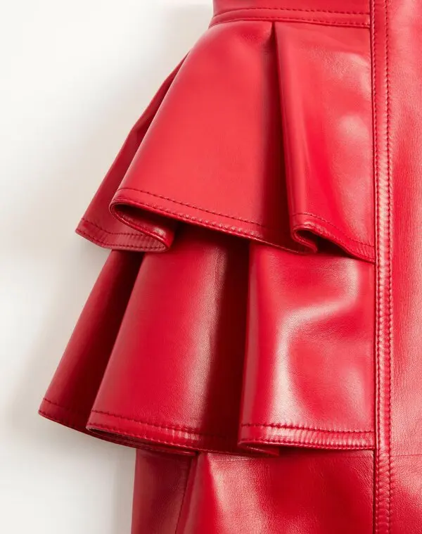 Valentino Garavani High Waist Ruffled Midi Skirt
