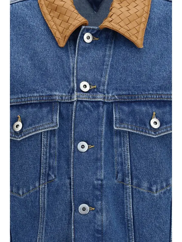 Bottega Veneta Contrast Collar Denim Jacket