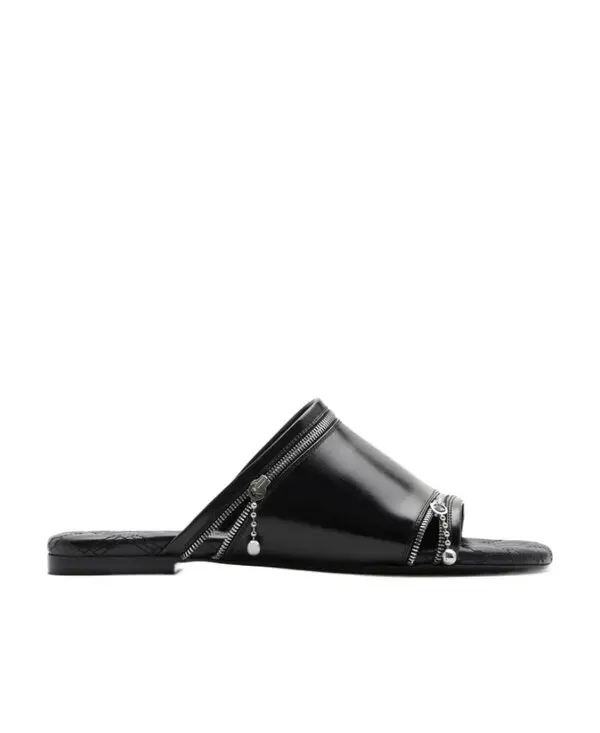 Burberry Decorative Zip Slip-on Sandals