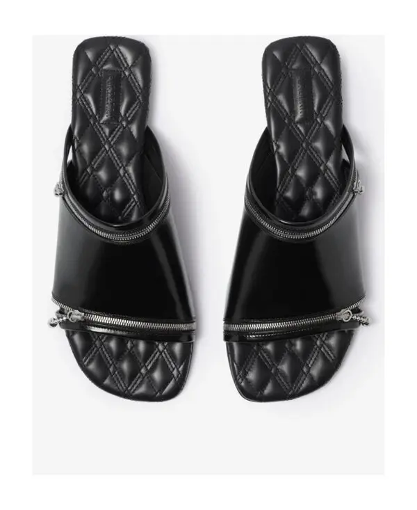 Burberry Decorative Zip Slip-on Sandals