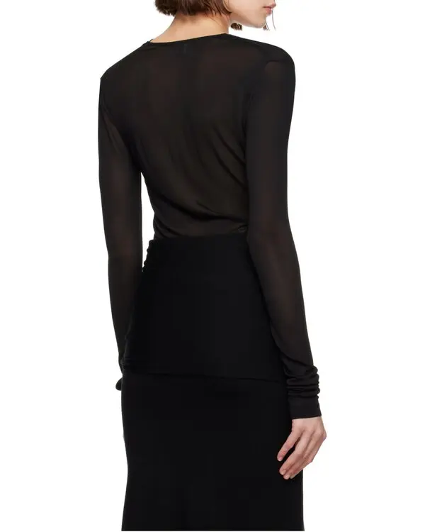 TOTEME Draped V-neck Long Sleeve Top