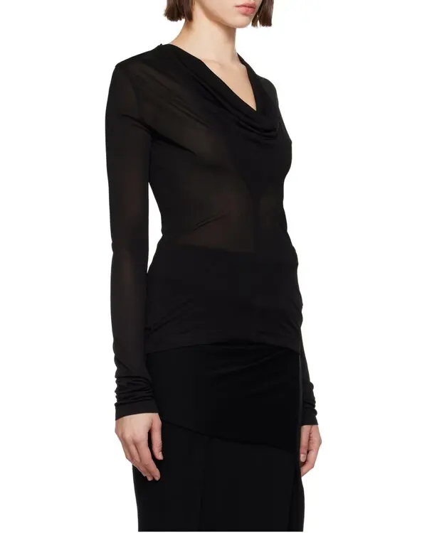 TOTEME Draped V-neck Long Sleeve Top