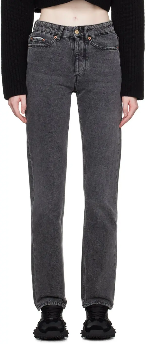 Eytys Grey Washed Straight-leg Jeans