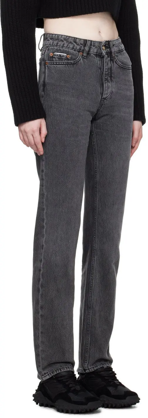 Eytys Grey Washed Straight-leg Jeans