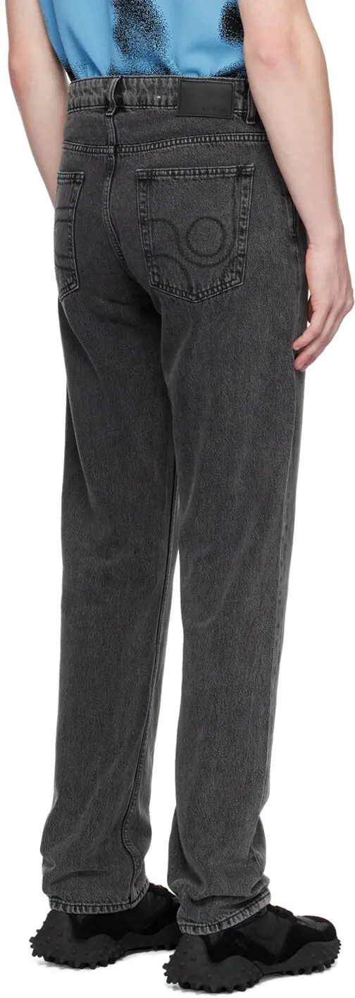 Eytys Grey Washed Straight-leg Jeans