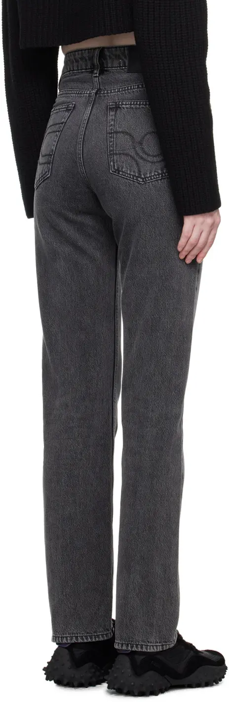 Eytys Grey Washed Straight-leg Jeans