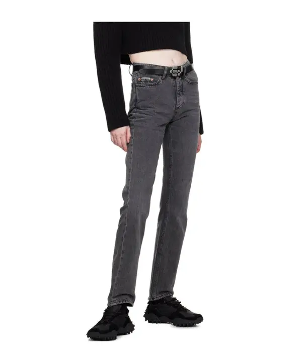 Eytys Grey Washed Straight-leg Jeans