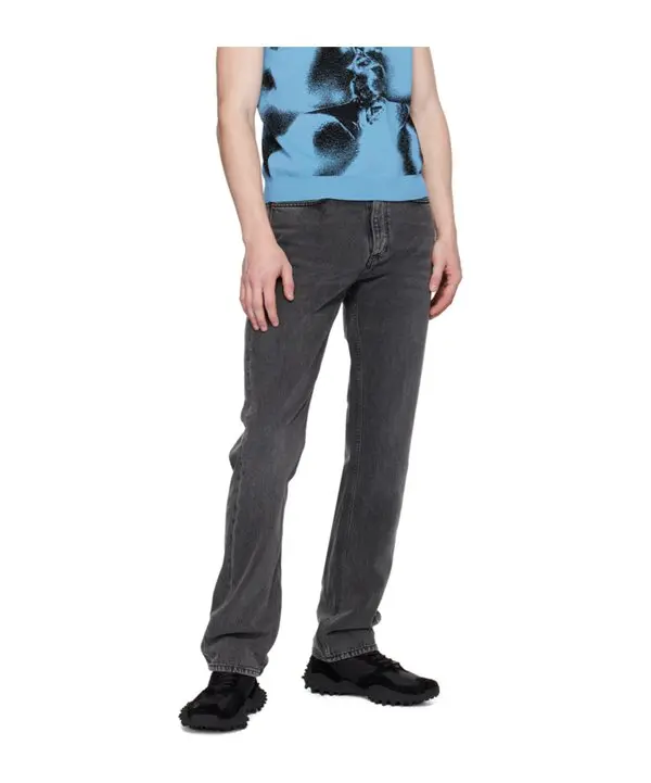Eytys Grey Washed Straight-leg Jeans