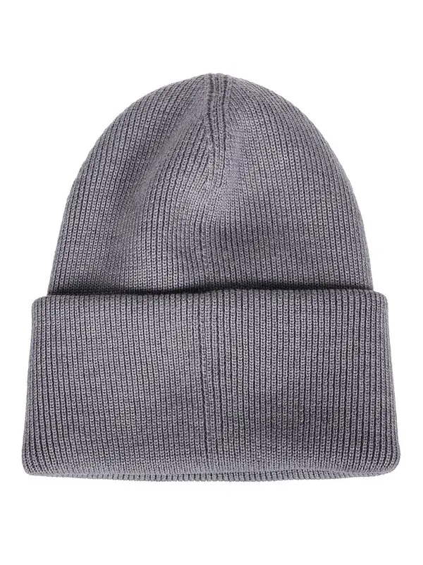 Canada Goose Logo Patch Wool Beanie - Gray
