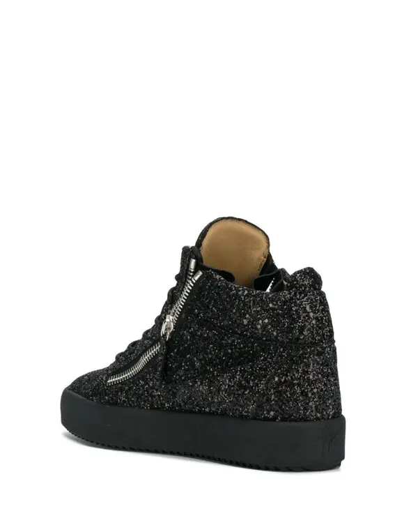 GIUSEPPE ZANOTTI Sequined Zip-up Sneakers