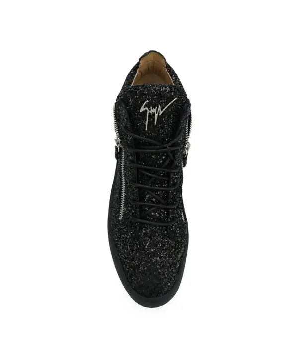 GIUSEPPE ZANOTTI Sequined Zip-up Sneakers