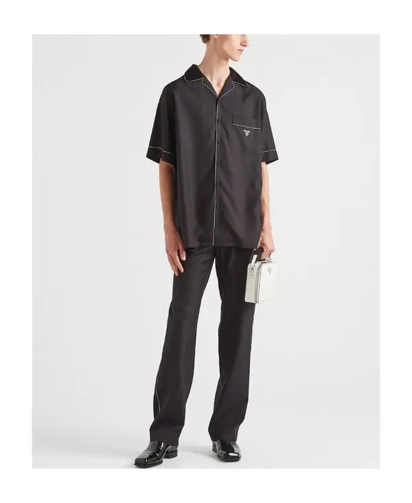 Prada Logo-embroidered Short-sleeved Shirt