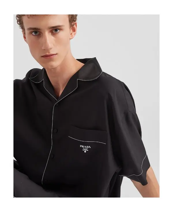 Prada Logo-embroidered Short-sleeved Shirt