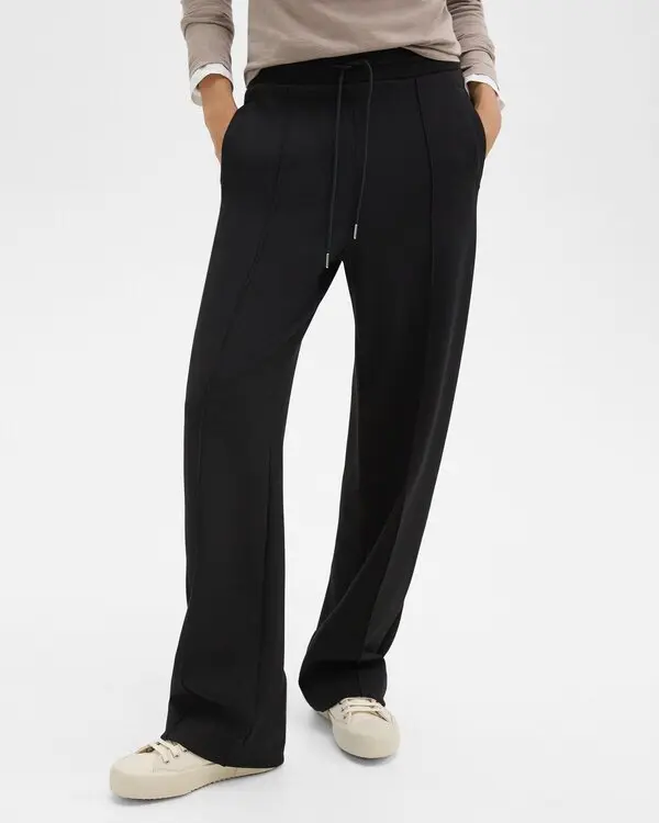 Theory High Waist Drawstring Track Pants