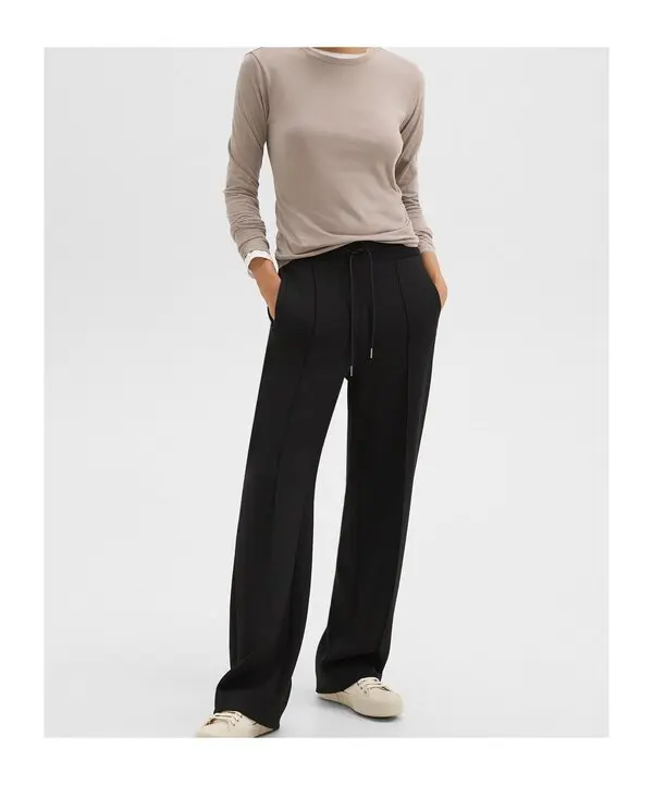 Theory High Waist Drawstring Track Pants