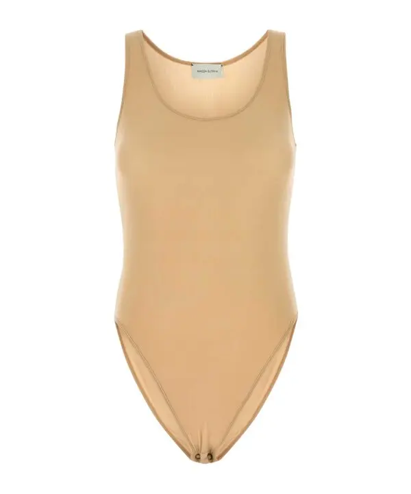 Magda Butrym Sleeveless Scalloped Bodysuit
