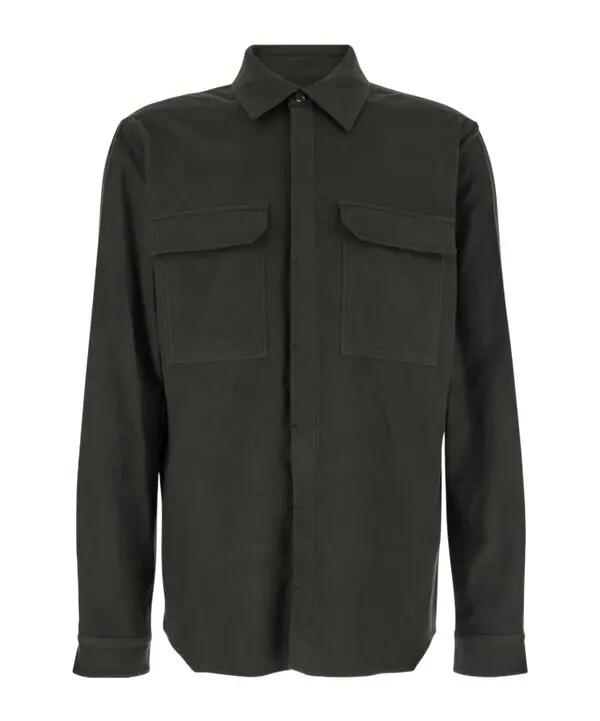 Rick Owens Fleece Textured Work Shirt - Green