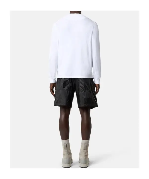 Stone Island Slim-fit Long-sleeve T-shirt With Compass Patch - White