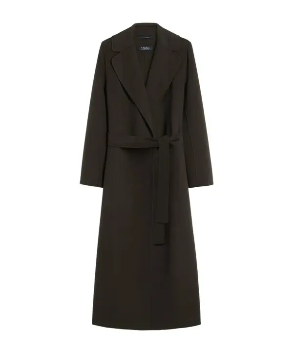 Max Mara Notched Lapel Belted Coat - Black