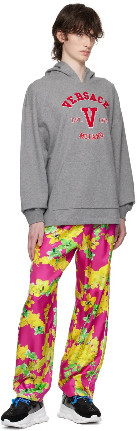 Versace Logo Detailed Long Sleeve Hoodie