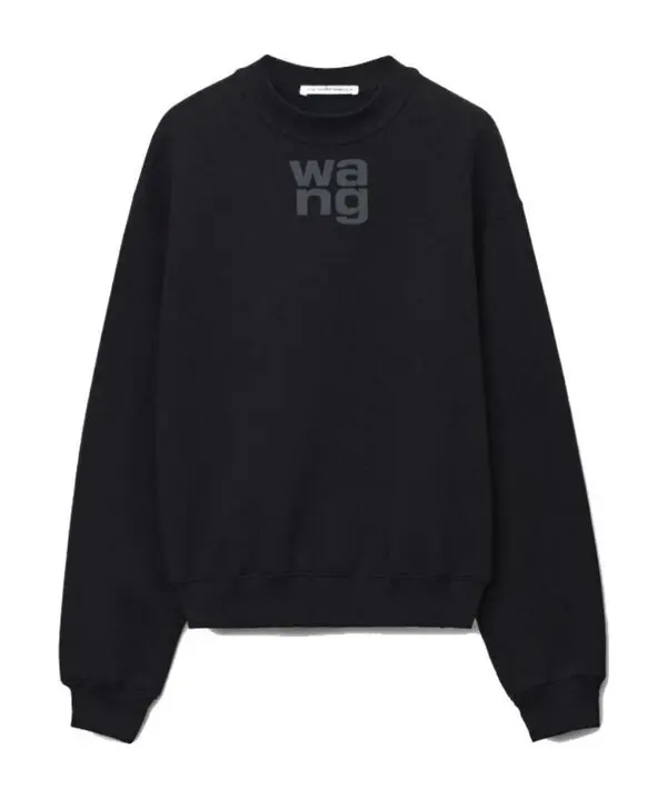 Alexander Wang Logo Printed Crewneck Sweatshirt - Black
