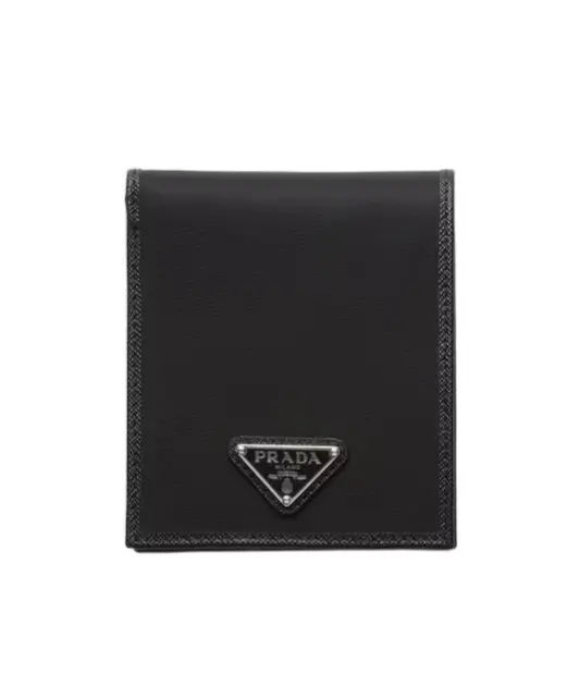 Prada Logo Plaque Wallet