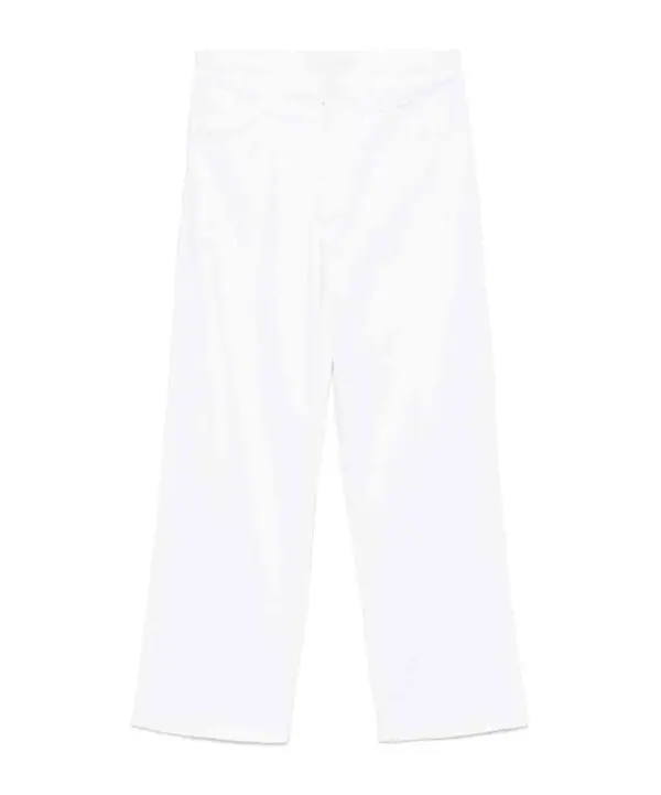MOTHER The Spinner Zip Sneak Jeans - White