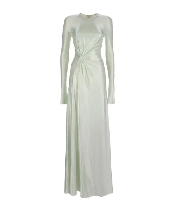 Victoria Beckham Twist Waist Gown - Gray