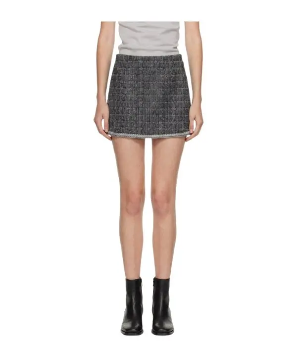 Marissa Chiara A-line Woolen Skirt With Contrast Trim