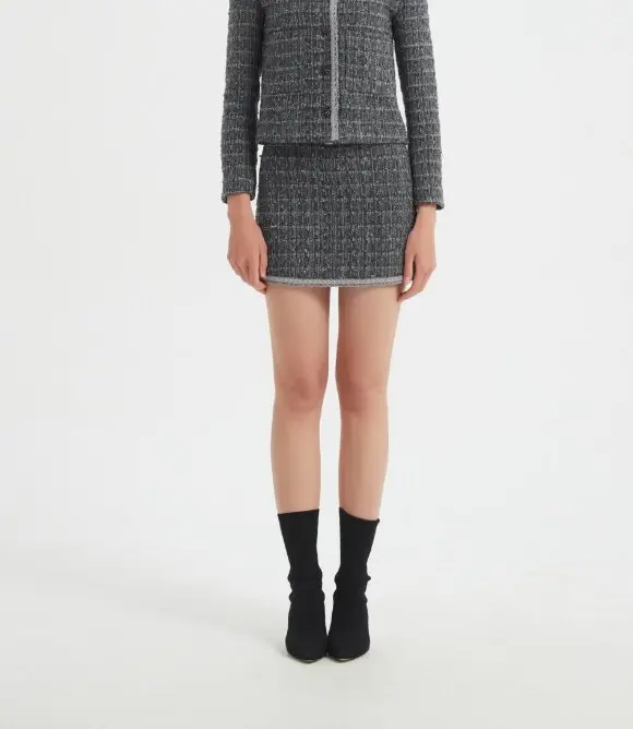 Marissa Chiara A-line Woolen Skirt With Contrast Trim
