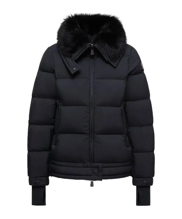 Moncler Arabbas Hooded Shearling Down Ski Jacket