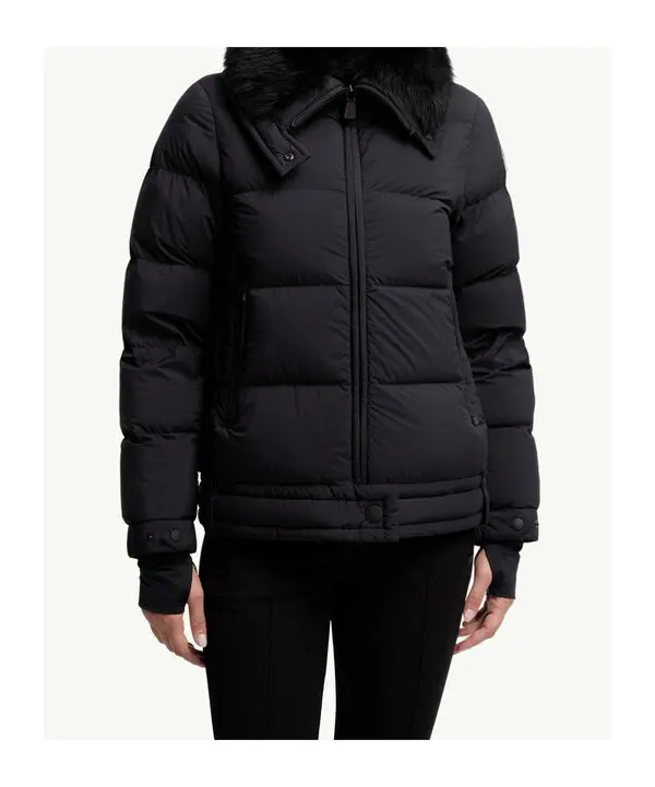 Moncler Arabbas Hooded Shearling Down Ski Jacket