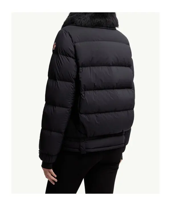 Moncler Arabbas Hooded Shearling Down Ski Jacket
