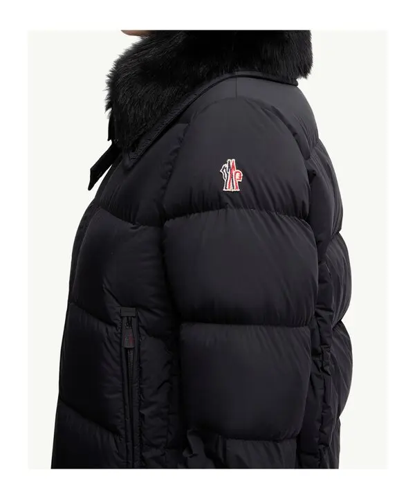 Moncler Arabbas Hooded Shearling Down Ski Jacket
